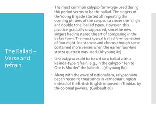 An Aural History of Calypso | PPT