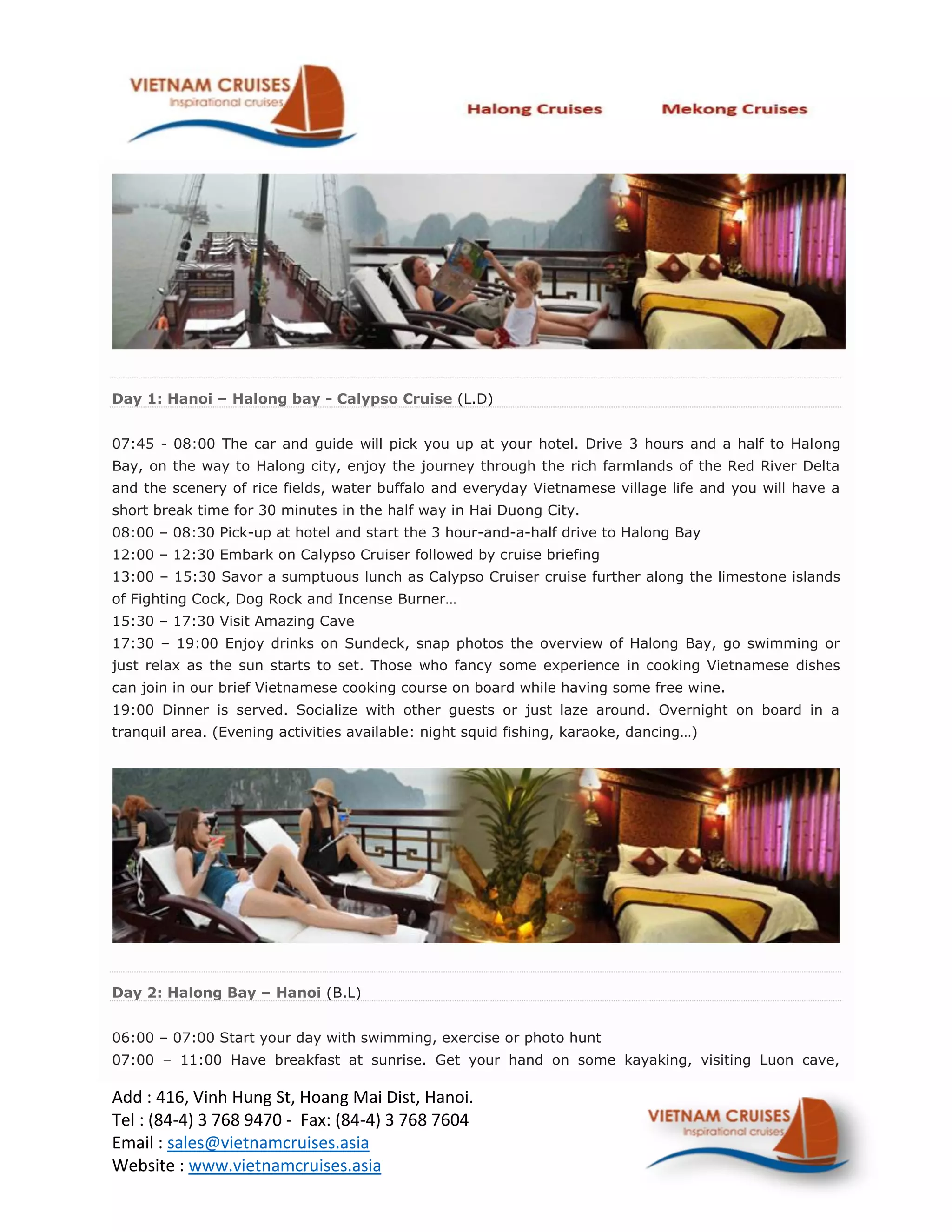 Calypso cruiser 02days | PDF