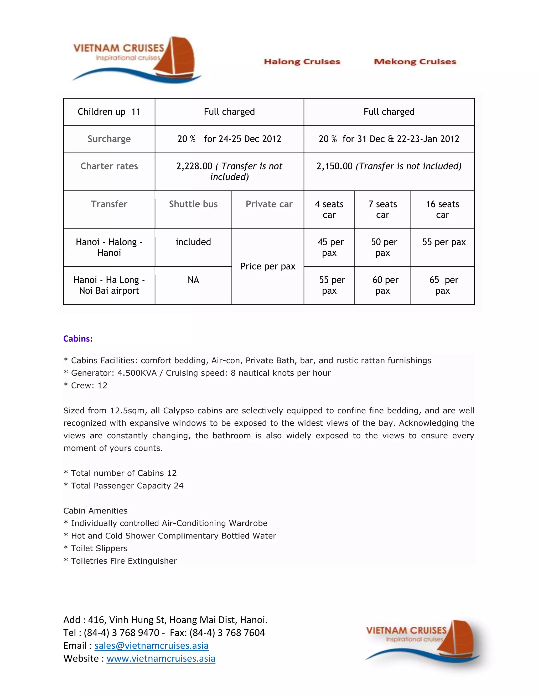 Calypso cruiser 02days | PDF