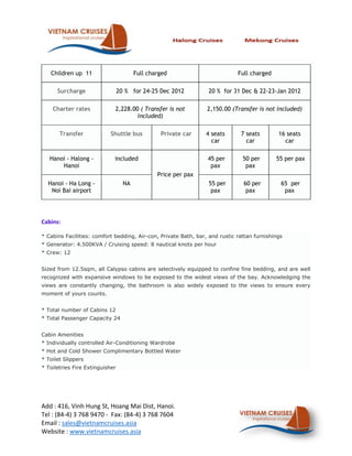 Calypso cruiser 02days | PDF