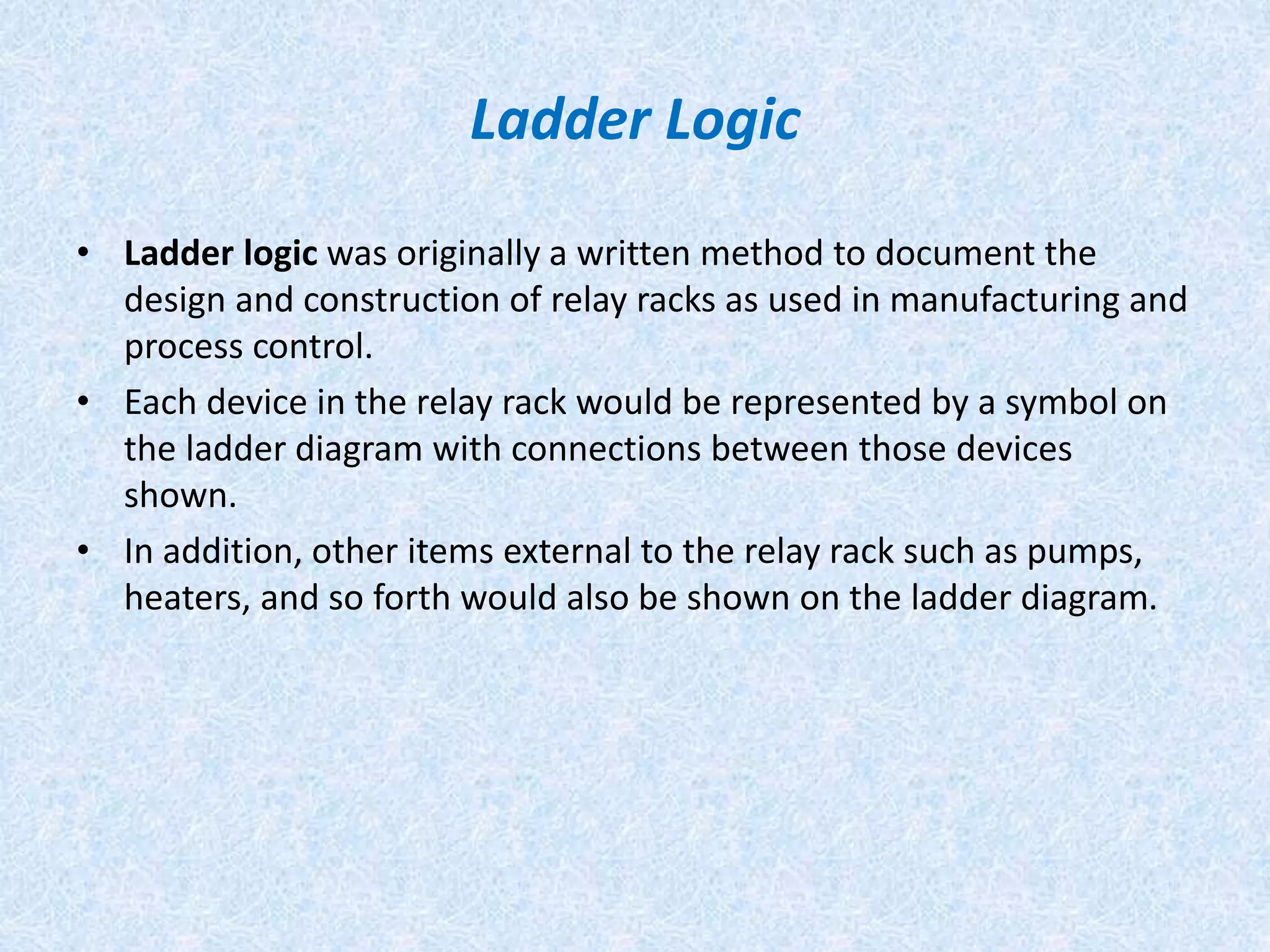CAM ladder logic diagram | PPTX