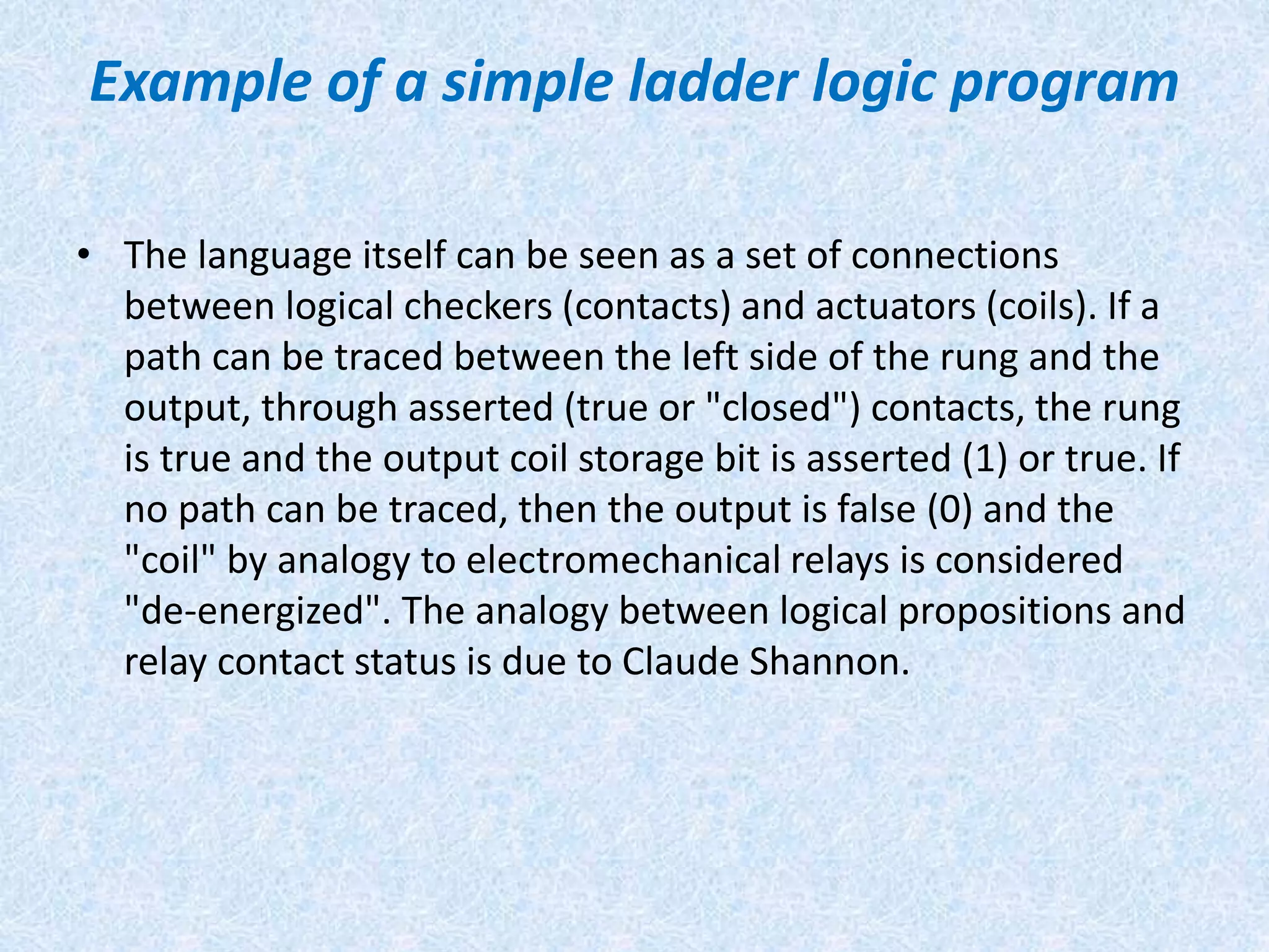 CAM ladder logic diagram | PPTX