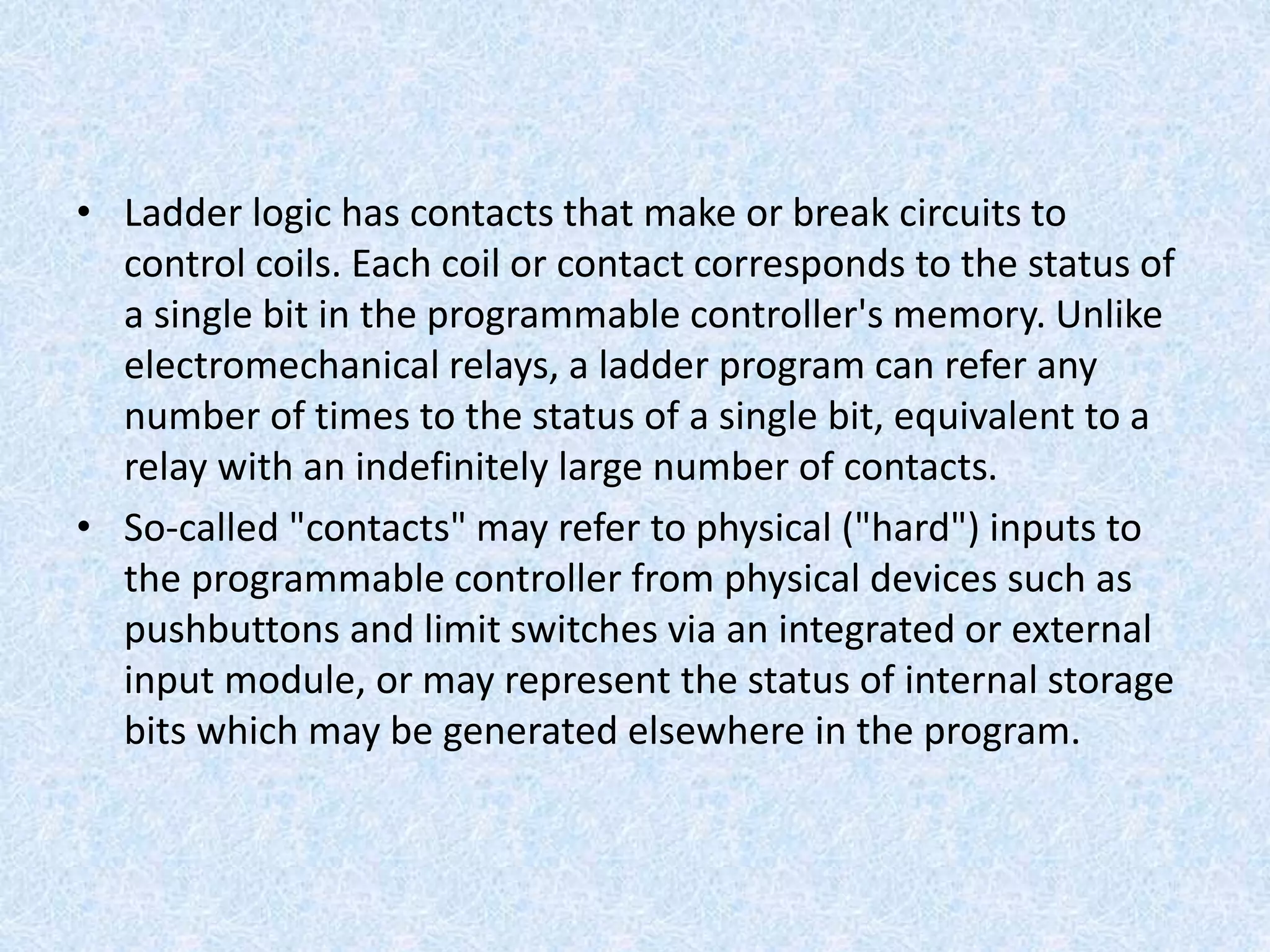 CAM ladder logic diagram | PPTX