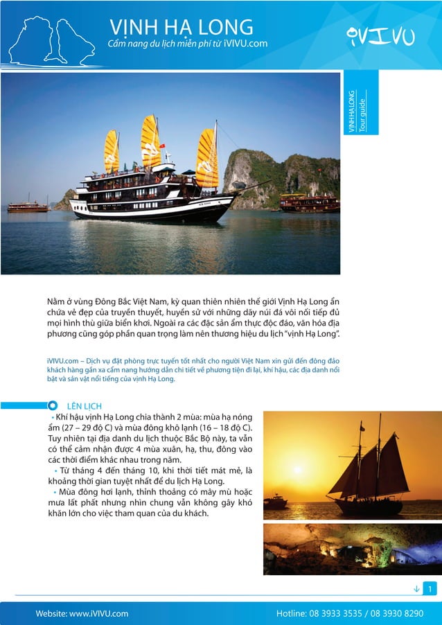 Cẩm nang du lịch vịnh Hạ Long | PDF