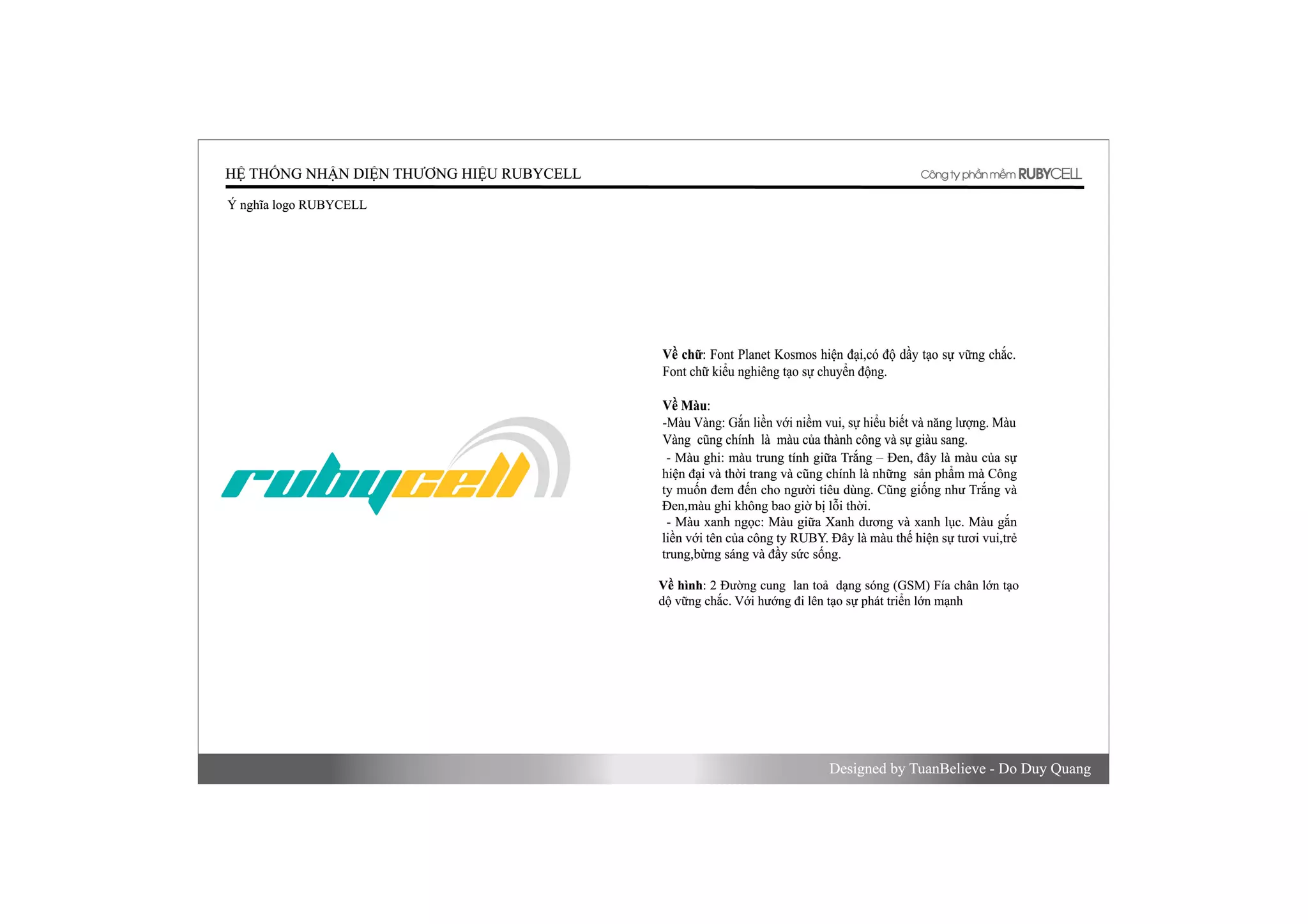 Cẩm nang sử dụng logo RubyCell | PPT