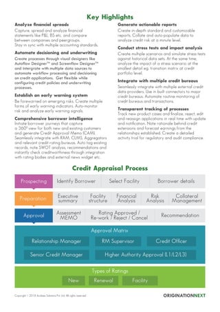 ORIGINATIONNEXT- Credit Appraisal Model | PDF