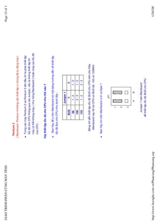 Ca mach co ban tren m ain board | PDF