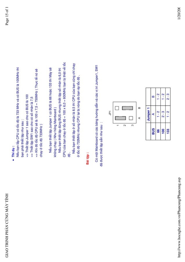 Ca mach co ban tren m ain board | PDF