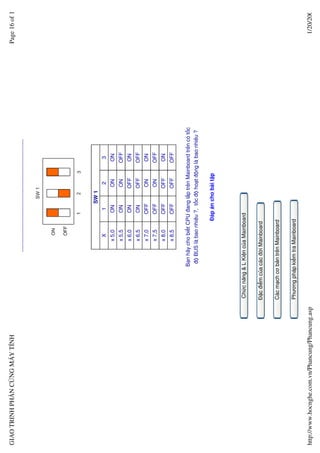 Ca mach co ban tren m ain board | PDF