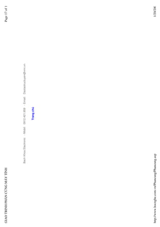 Ca mach co ban tren m ain board | PDF