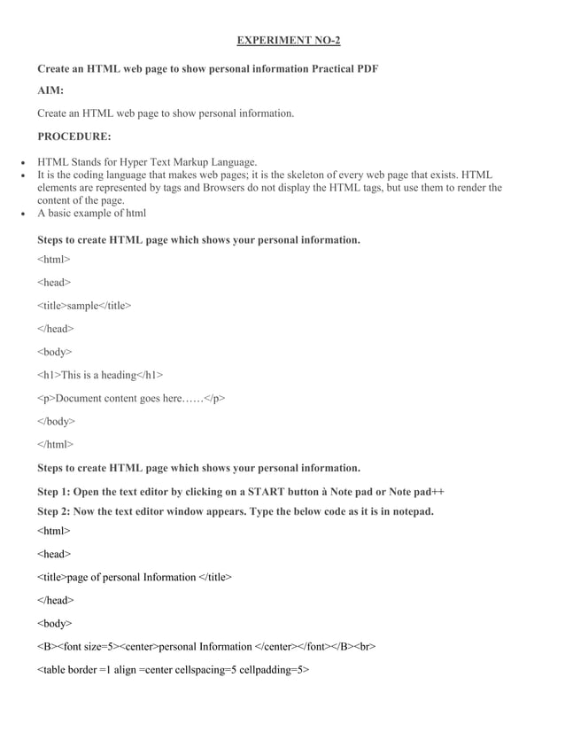COMPUTER APPLICATIONS IN PHARMACY LAB MANUAL.pdf | Web Design and HTML | Internet