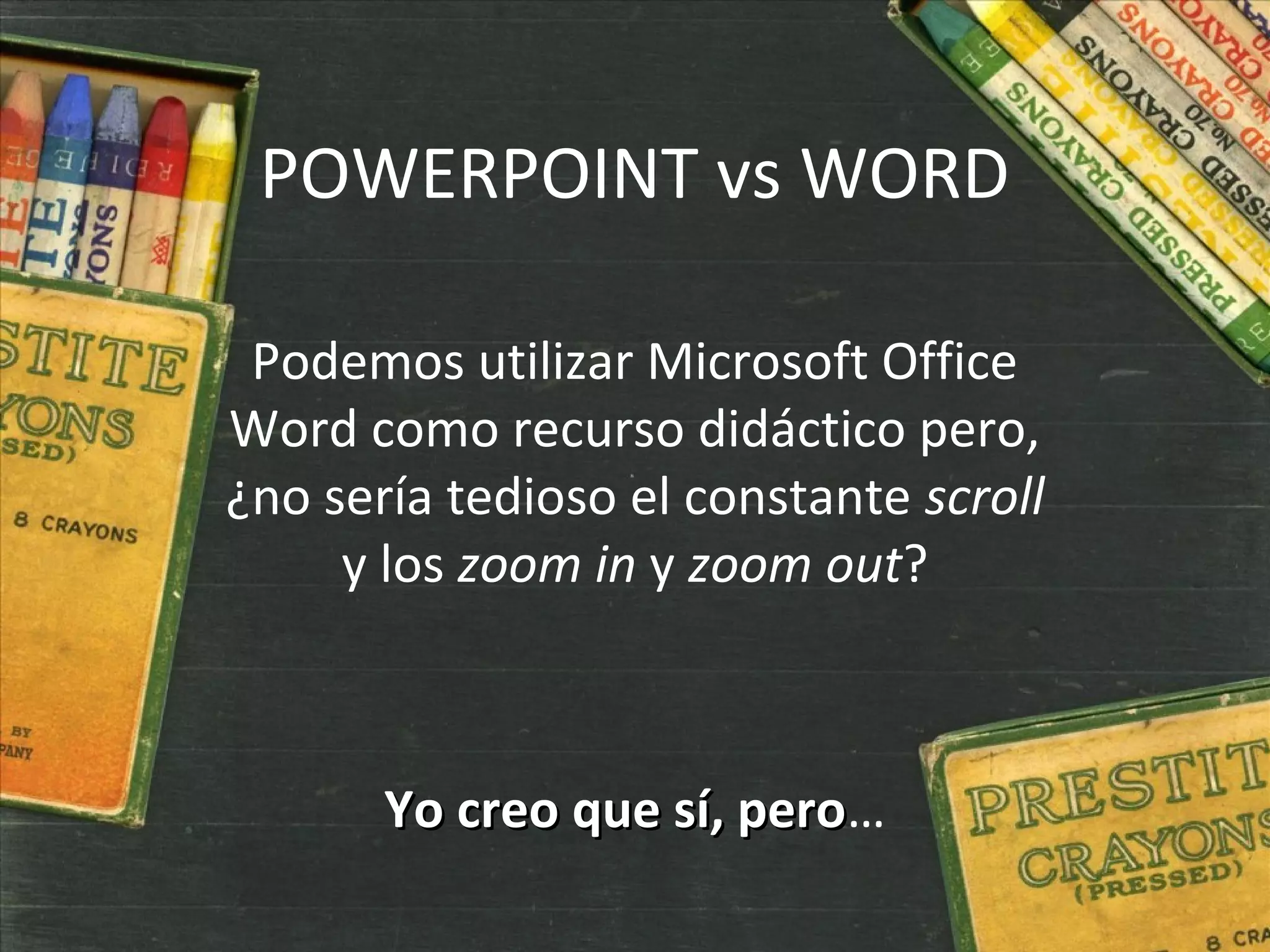 Powerpoint vs Word | PPT