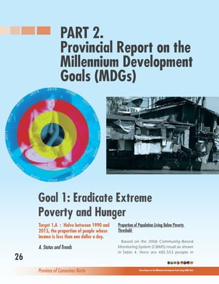 MDGs Provincial Status Report 2010 Philippines Camarines Norte | PDF