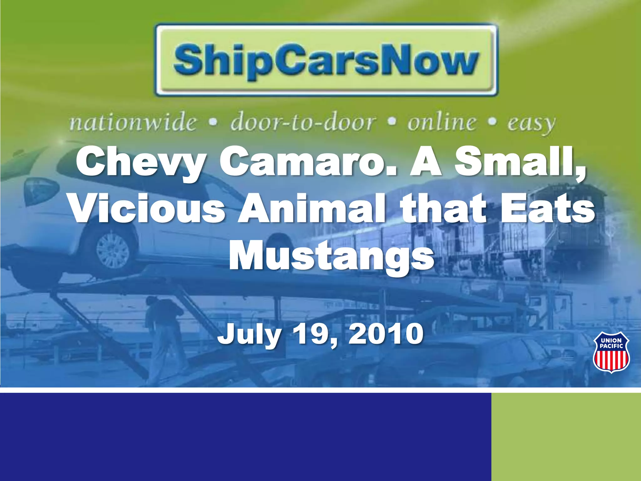 Chevy Camaro. A Small, Vicious Animal that Eats Mustangs | PPT