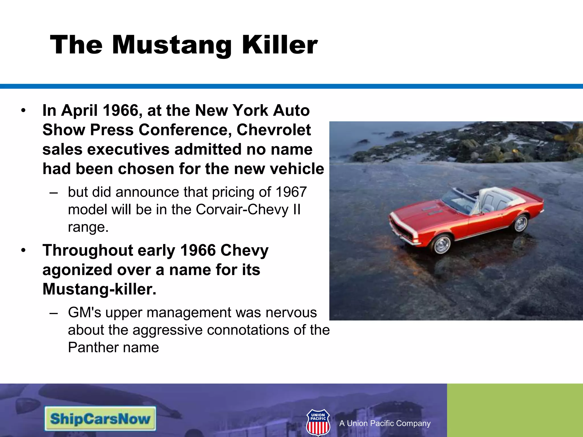 Chevy Camaro. A Small, Vicious Animal that Eats Mustangs | PPTX