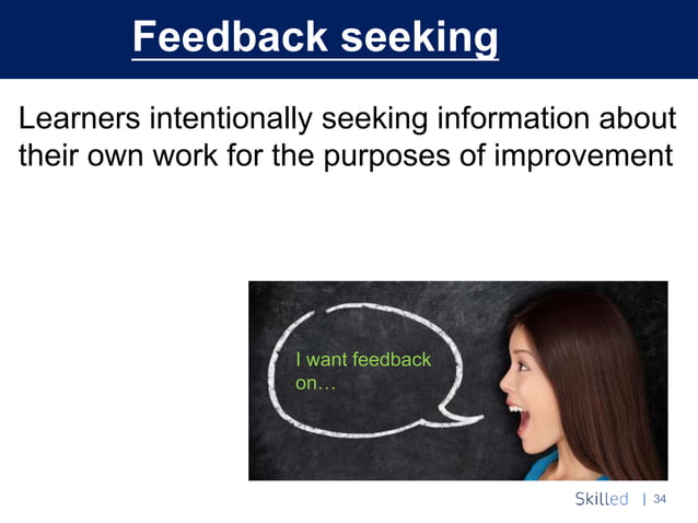 Creating learning environments for self-generated feedback to thrive | PPT