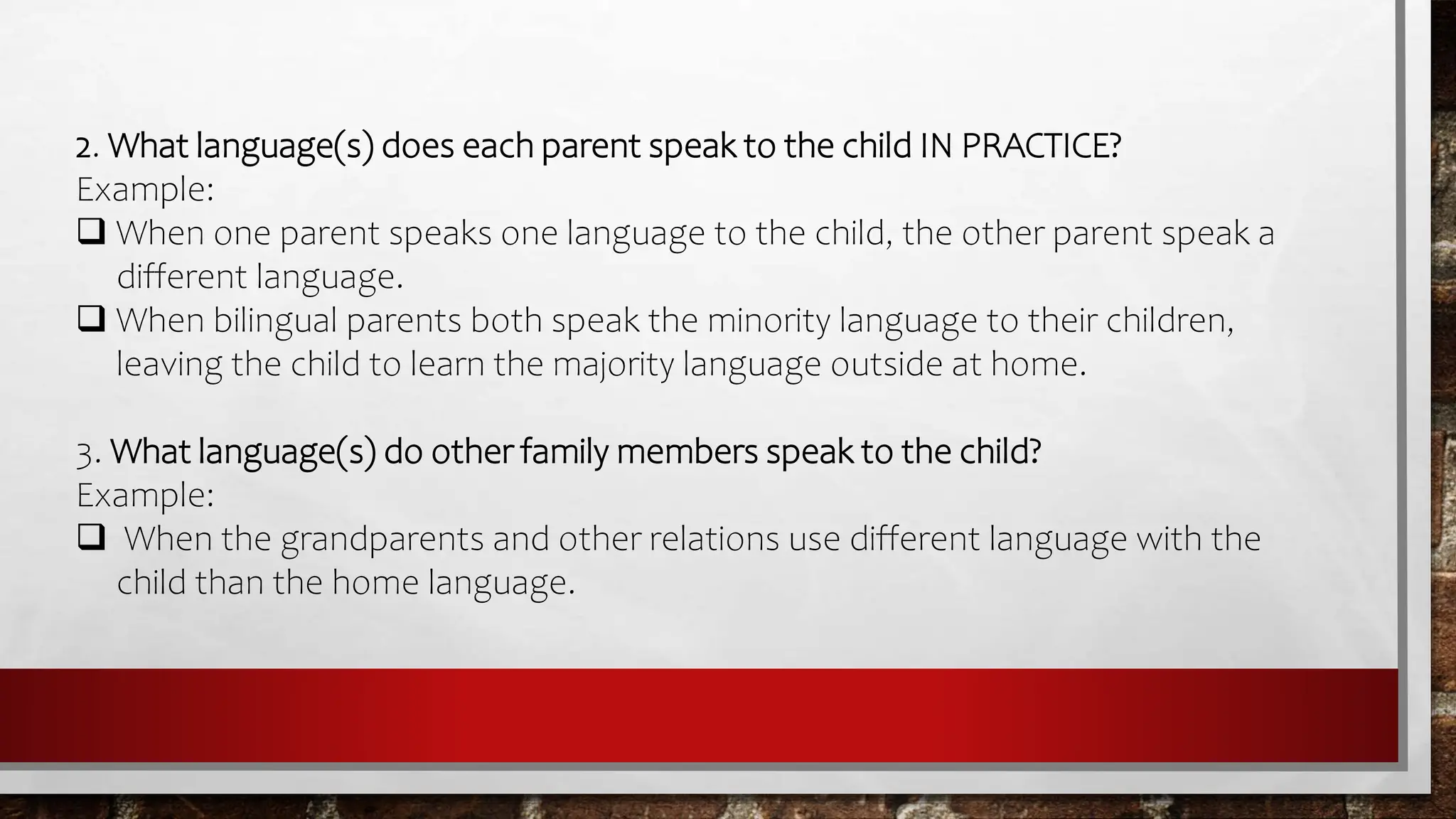 The development of bilingualism: a power point presentation | PPTX
