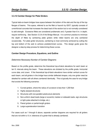 Camber design | PDF