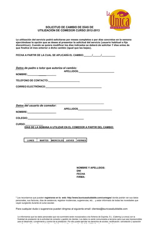 Cambio de días | PDF