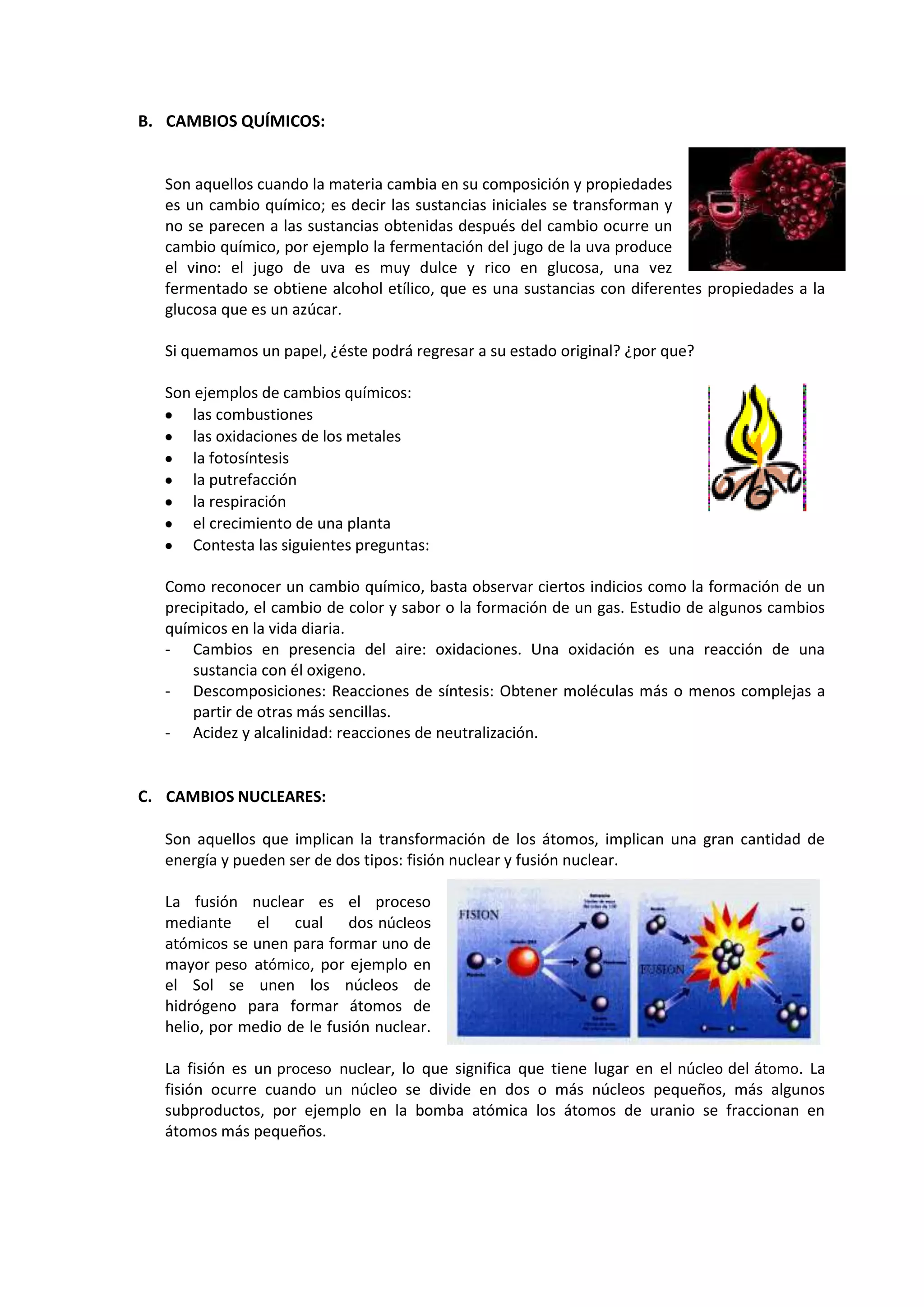 Cambio físicos y químicos | PDF