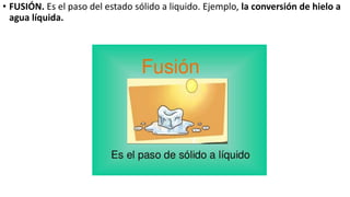 Cambios de estados físicos de la materia | PPTX