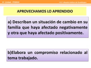 Cambios en la familia | PPTX
