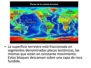 Cambios en la superficie terrestre por el movimiento | PPTX