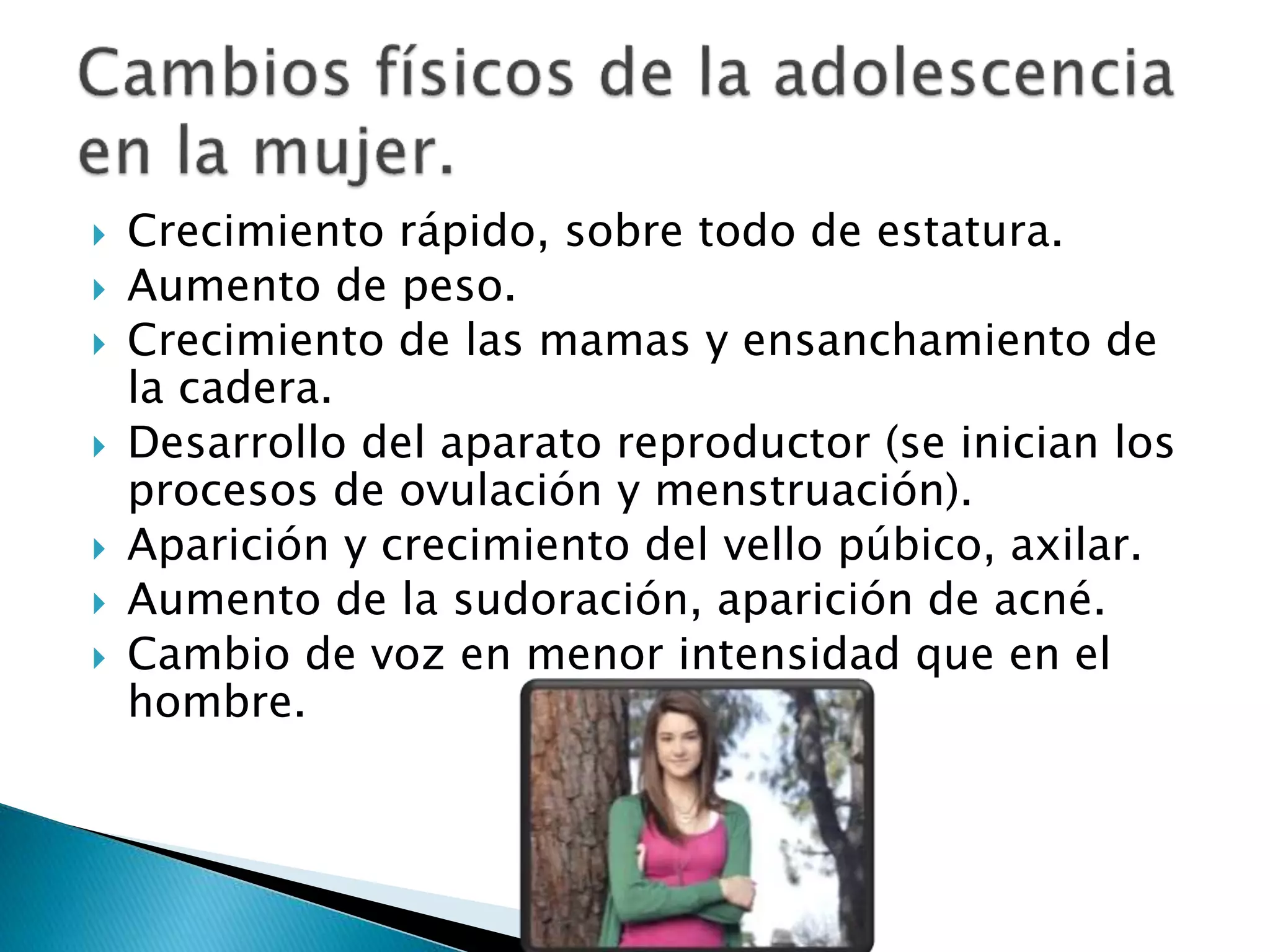 Cambios físicos en la adolescencia exposición de español. | PPTX