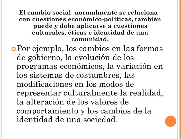 Los 5 Tipos De Cambio Social Y Sus Características 3c6