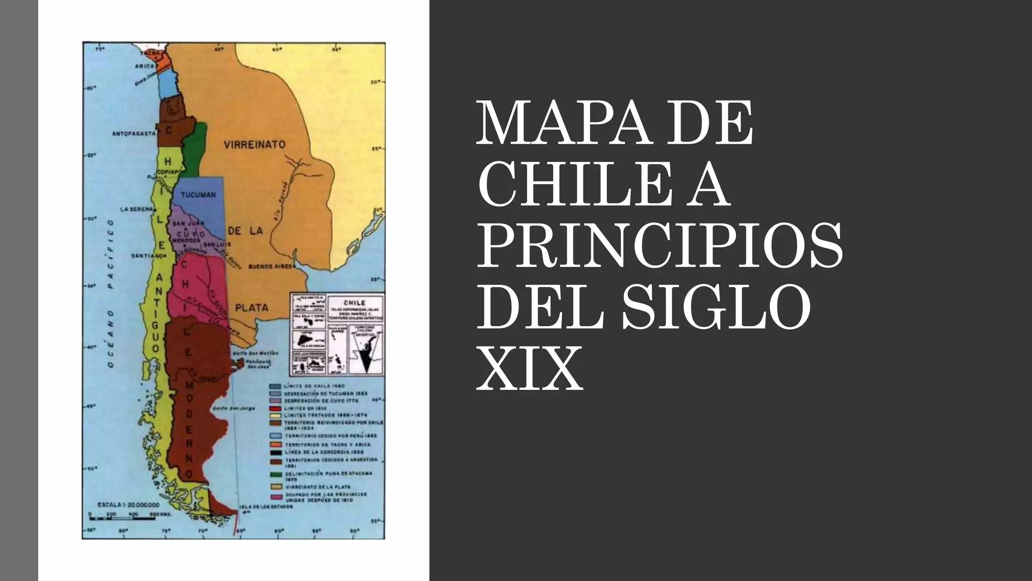 Cambios territoriales en chile durante el siglo xix | PPTX