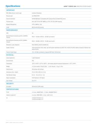 Cambium epmp force 200 2.4 & 5 ghz spec sheet - info tech middle east | PDF