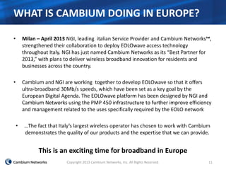 Cambium Networks INCA 29-10-14 | PPT