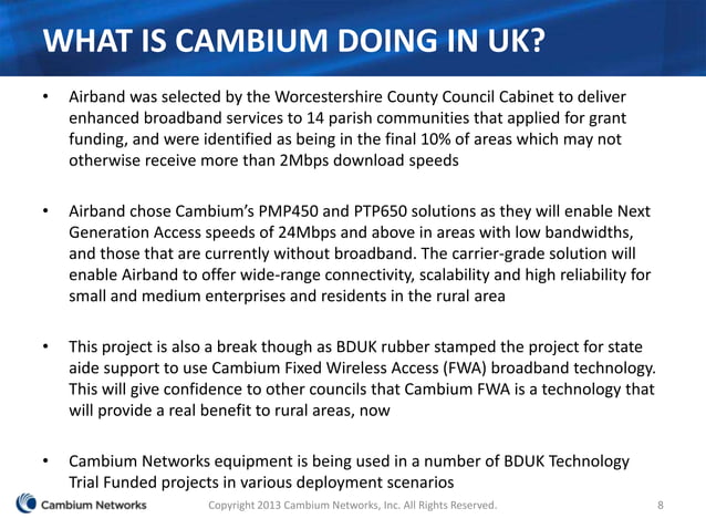Cambium Networks INCA 29-10-14 | PPT