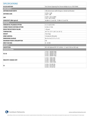 Cambium networks pmp_100_access_point_specification | PDF