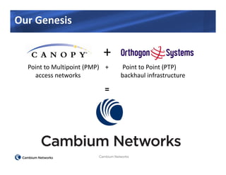 Cambium networks presentation | PDF