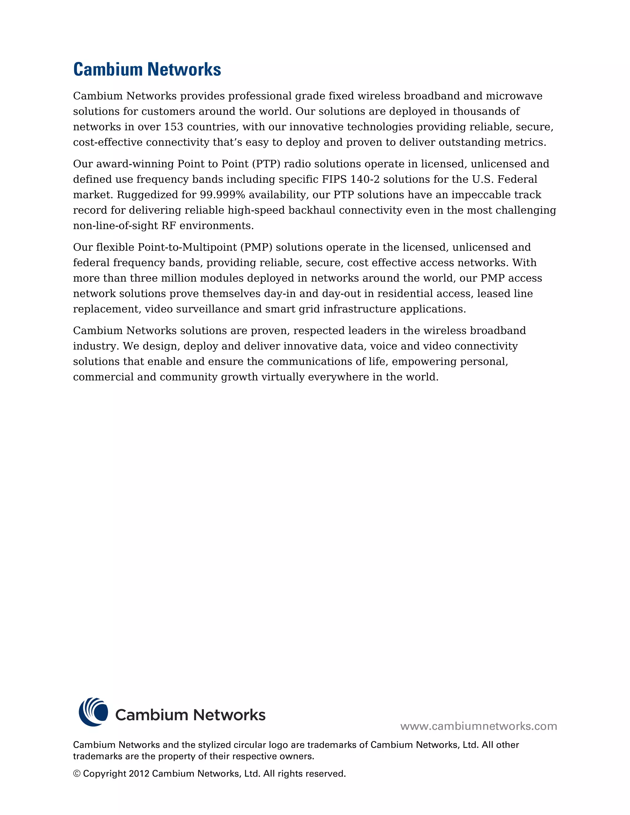 Cambium ptp 300 series 05 02 release note | PDF