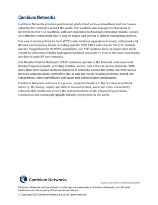 Cambium ptp 300 series 05 02 release note | PDF