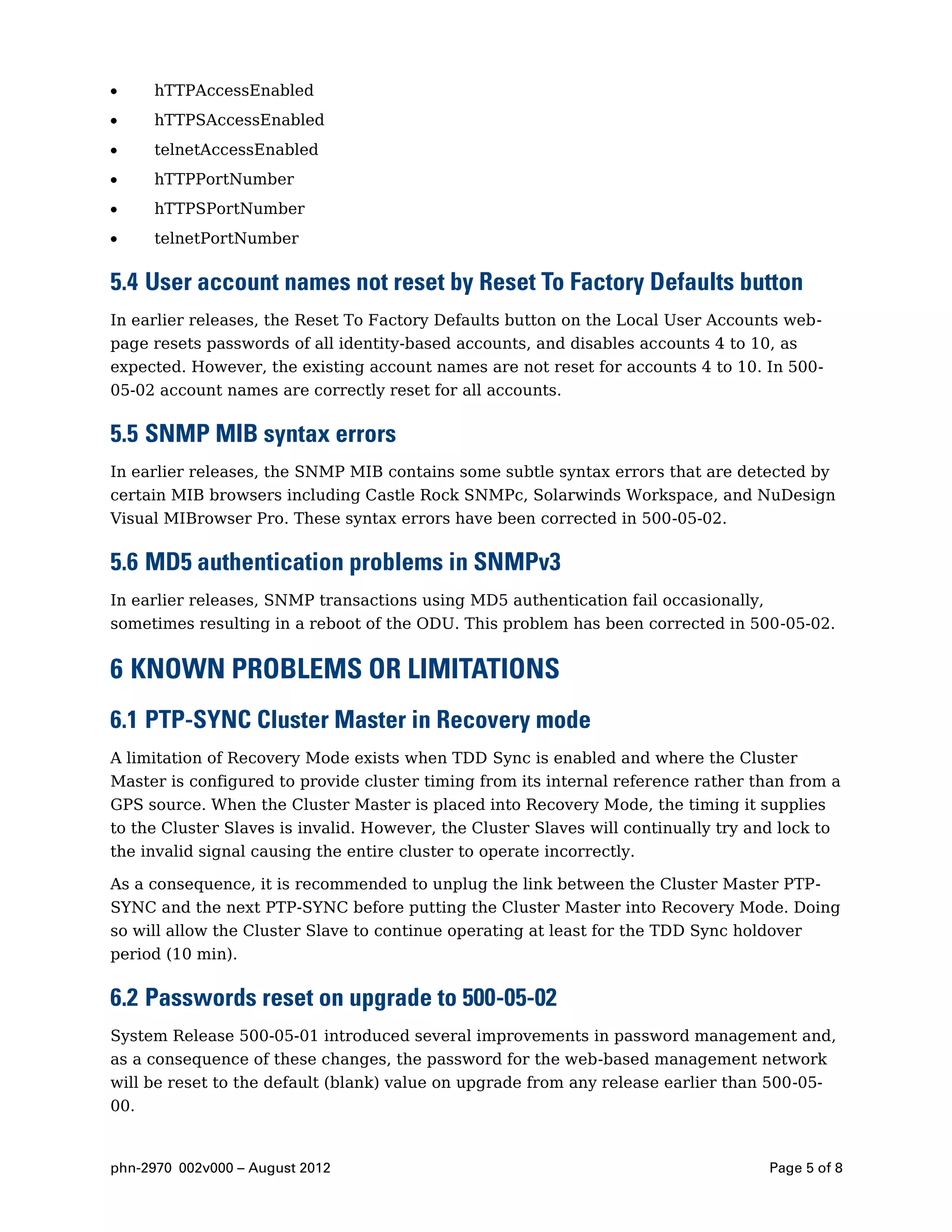 Cambium ptp500 series 05 02 system release note | PDF