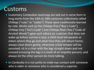 Panitikan ng Umuunlad na Bansa: Kaligiran ng Cambodia | PPTX