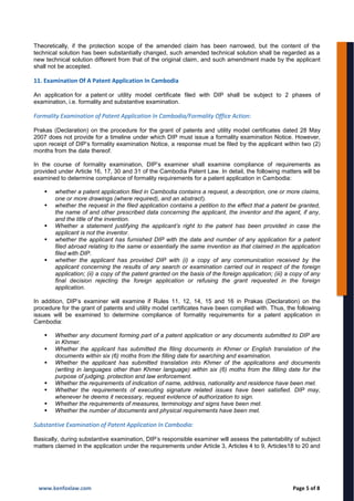 Cambodia - Patents and Utility Models Guide | PDF | Law