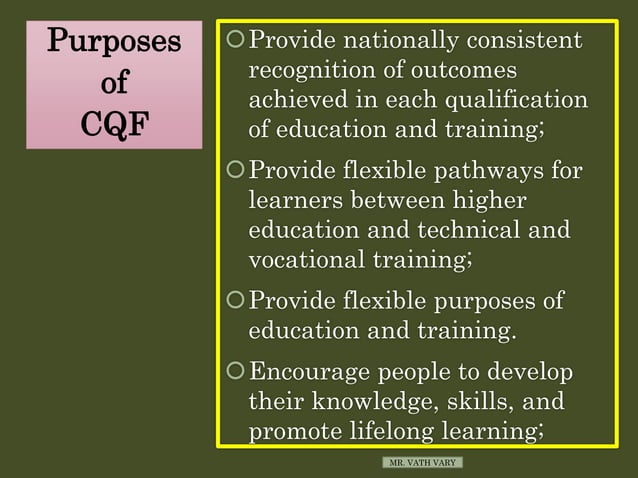 Cambodia Qualification Framework (CQF).ppt