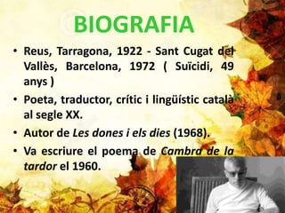 Cambra de la tardor | PPTX