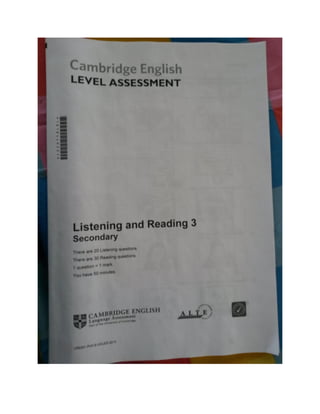 Cambradge english (level assessment) | PDF