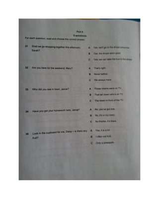 Cambradge english (level assessment) | PDF