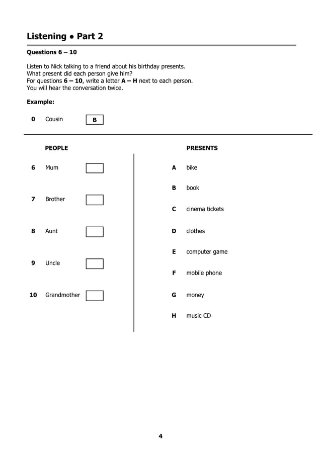 Cambridge english-key-for-schools-sample-paper-1-listening v2[1] | PDF