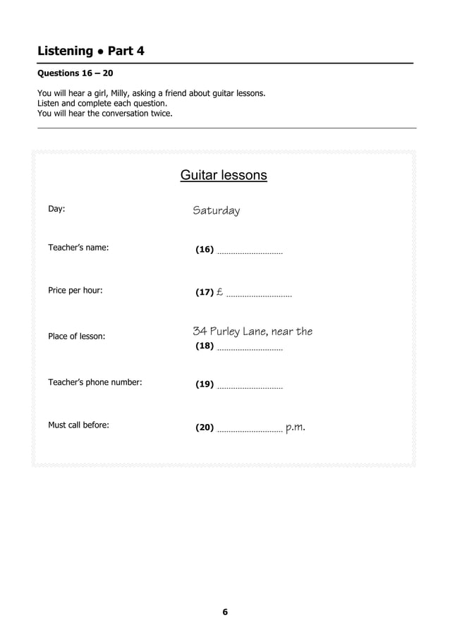 Cambridge english-key-for-schools-sample-paper-1-listening v2[1] | PDF