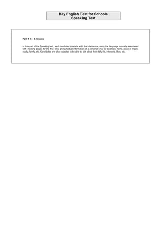 Cambridge english-key-for-schools-sample-paper-1-speaking v2 | PDF