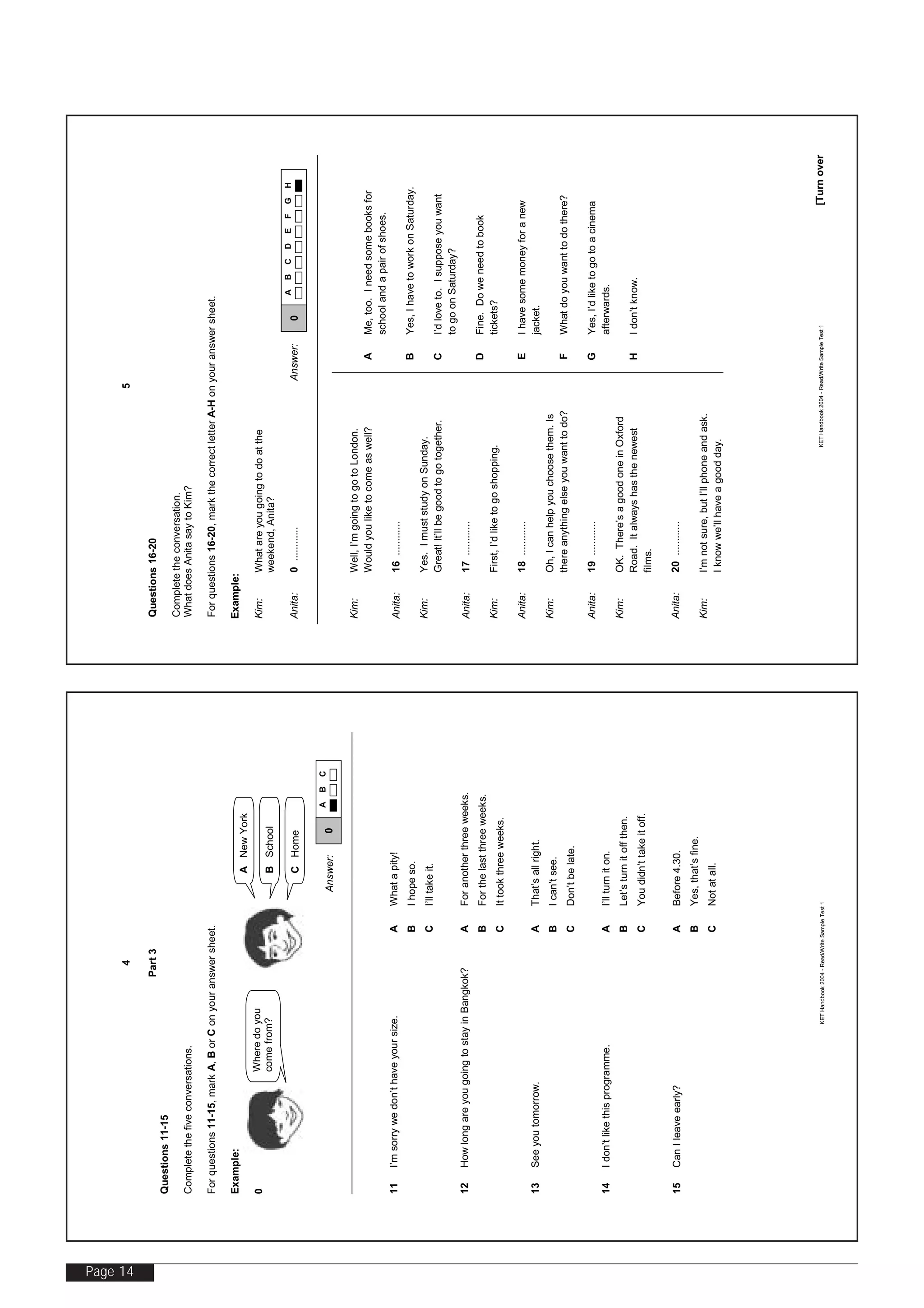 Cambridge english-key-sample-paper-1-reading-and-writing v2 | PDF