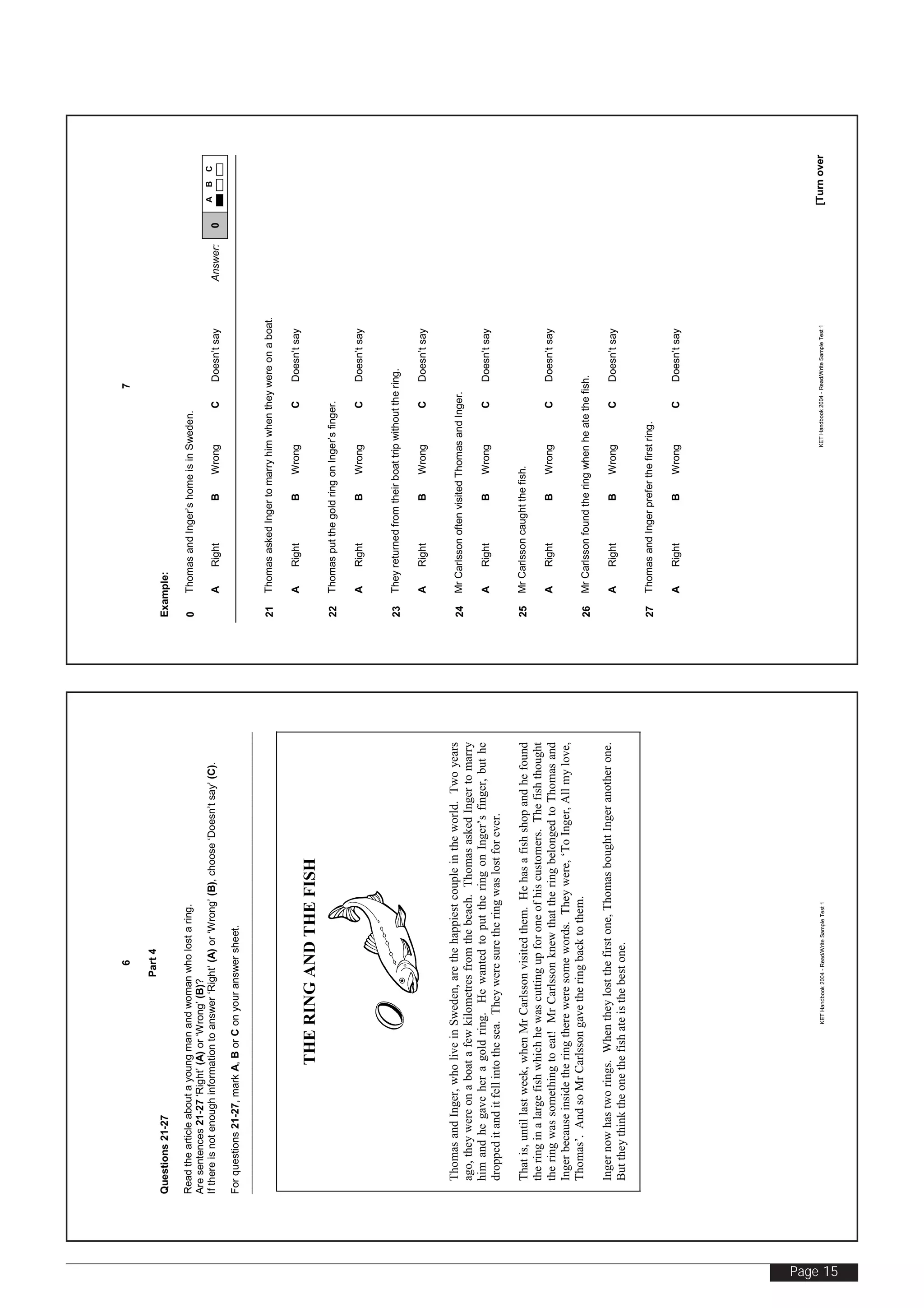 Cambridge english-key-sample-paper-1-reading-and-writing v2 | PDF
