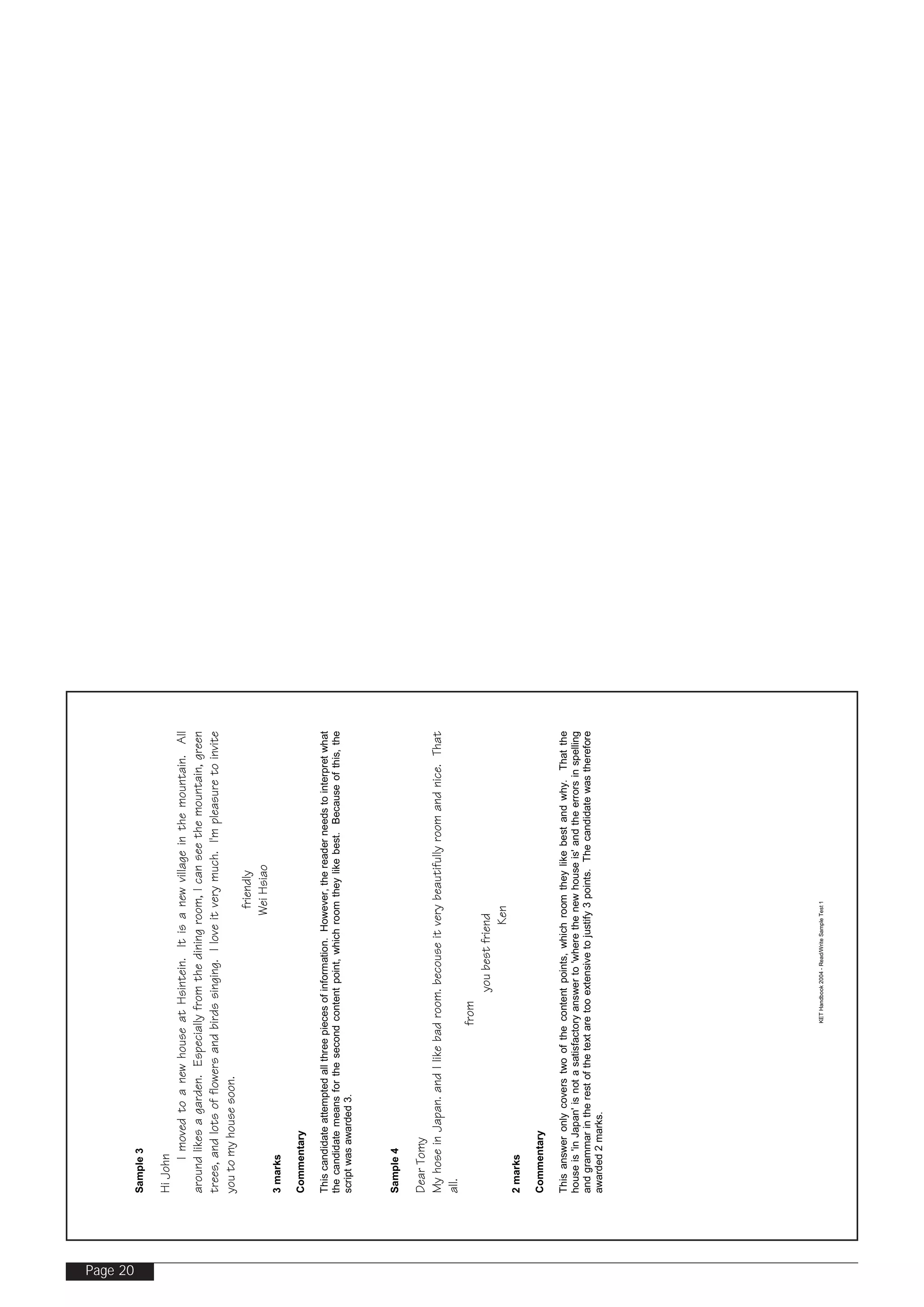 Cambridge english-key-sample-paper-1-reading-and-writing v2 | PDF